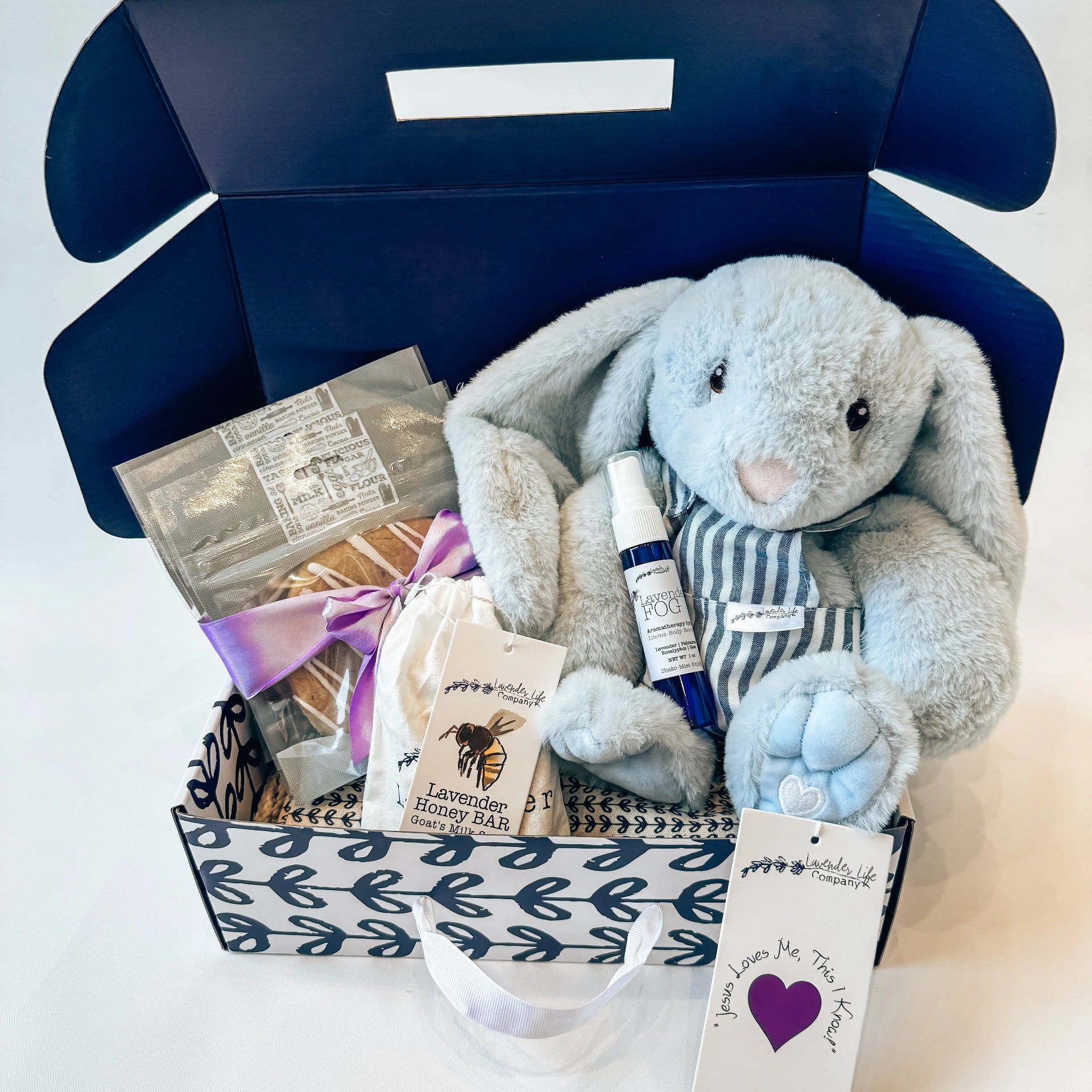 Xander Stuffed Bunny - Easter Gift Box Set - Lavender Life Company