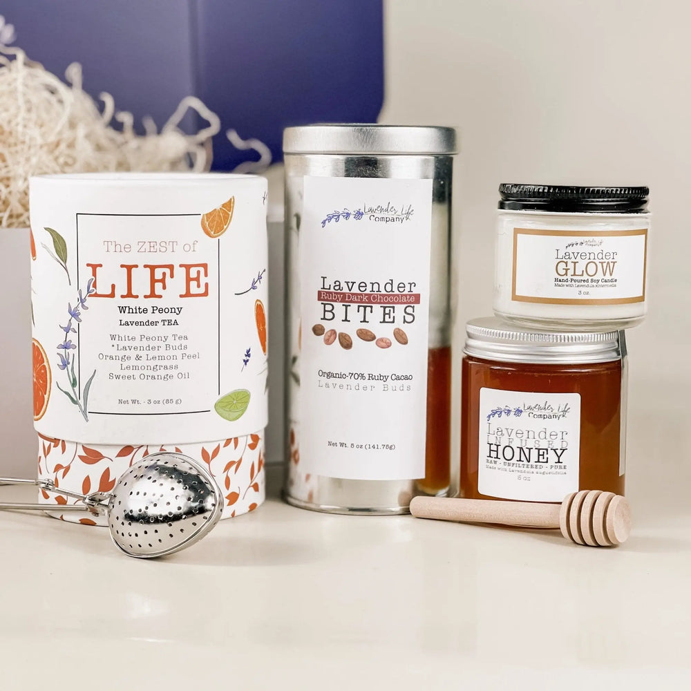 Lavender Tea Gift Set | Tea & Chocolate Gift Box | Lavender Life ...