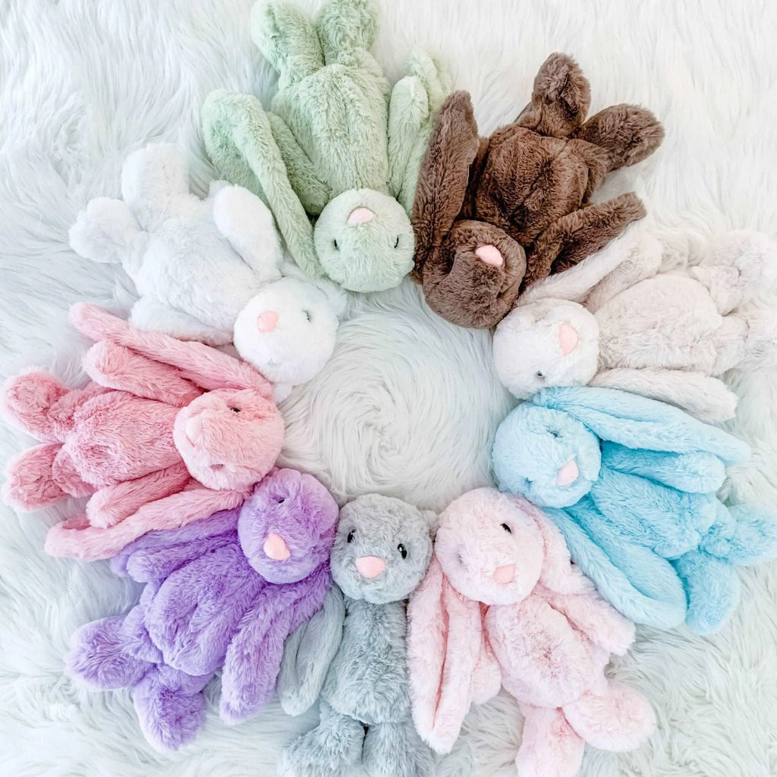 Xander Lavender Stuffed Bunny Rabbit. A Safe Plushie For All Kids.